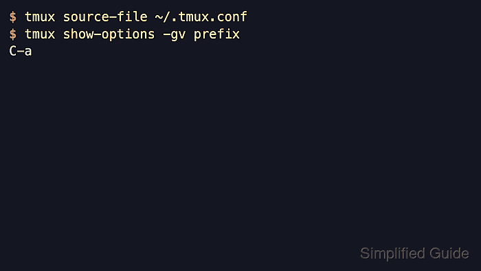 How to reload the tmux config